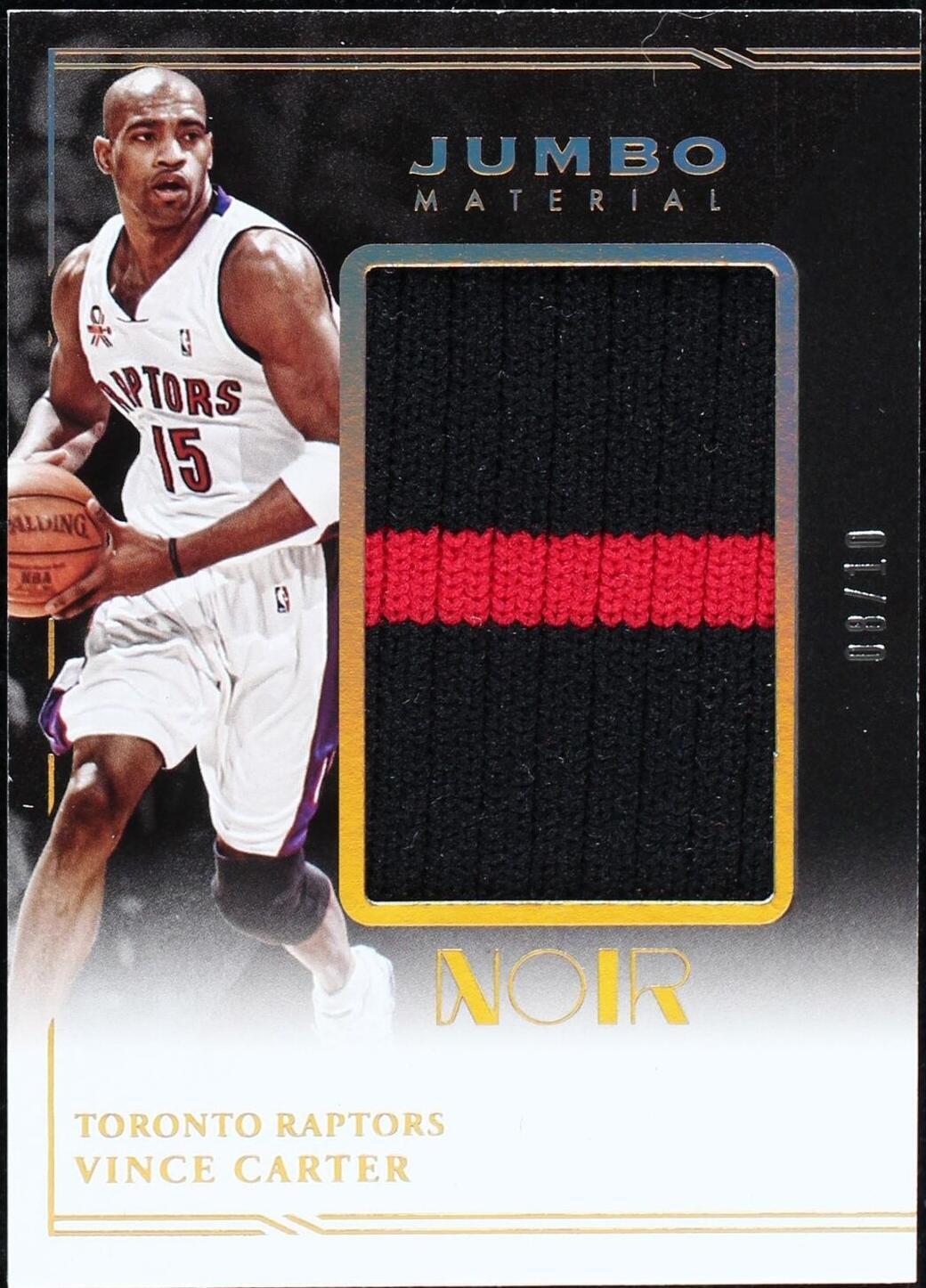 2020-21 Panini Noir - Jumbo Material Vince Carter #JM-VCA Prime /10 ...
