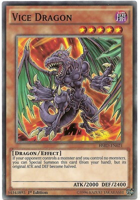 Vice Dragon HSRD-EN021 Yu-Gi-Oh Card 1st Edition New | eBay