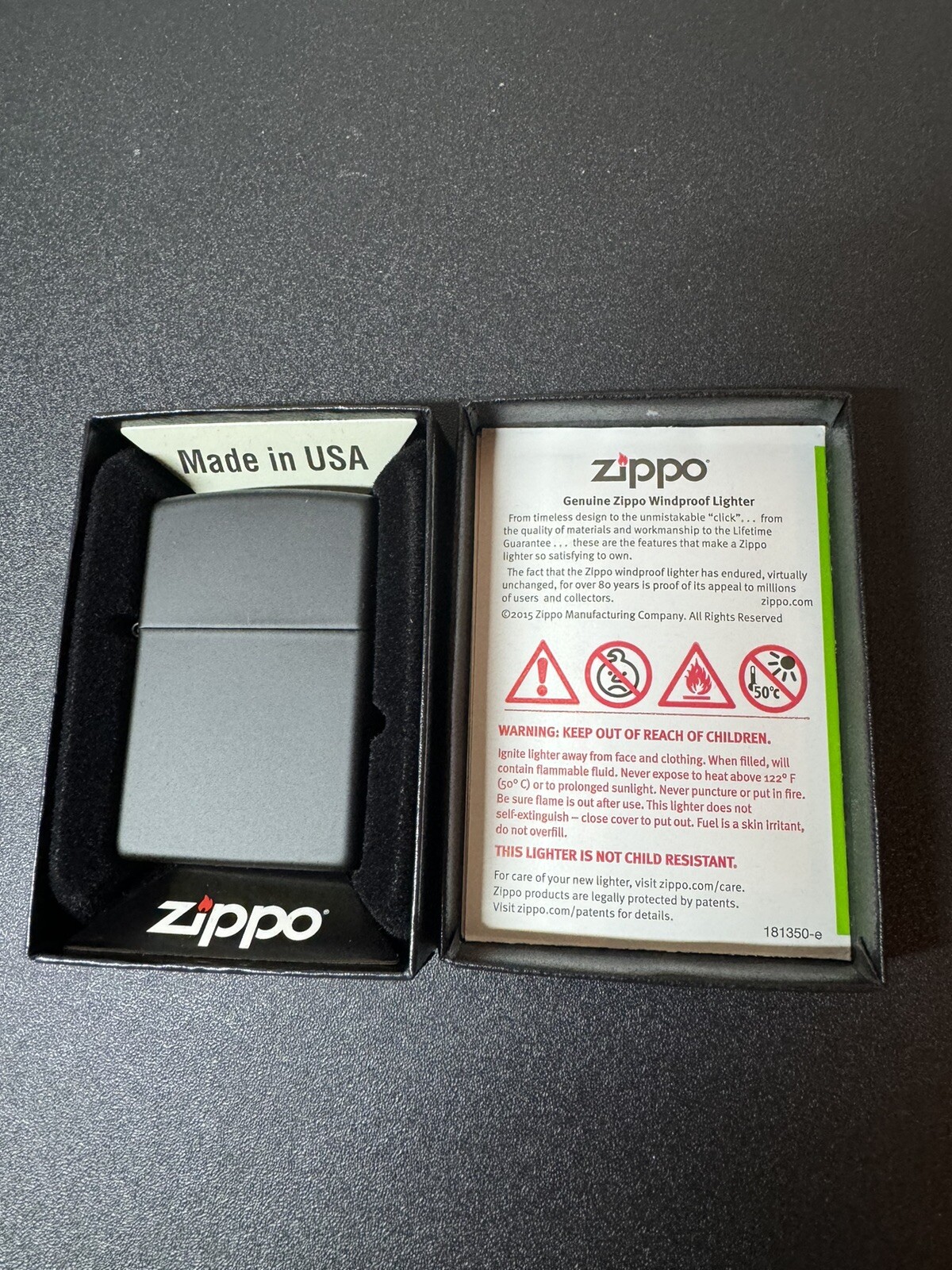 Zippo Classic Matte Black Lighter - brand new in box 963041532438 | eBay
