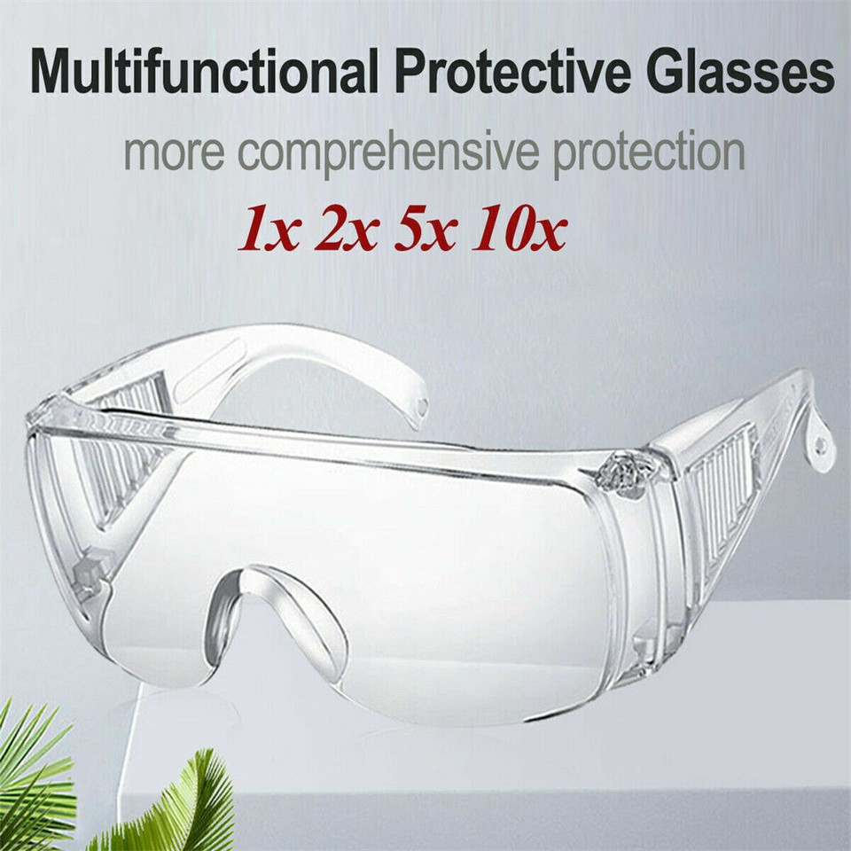 Safety Over Glasses, Protective Glasses Anti-Fog Lab Goggles,Clear ...