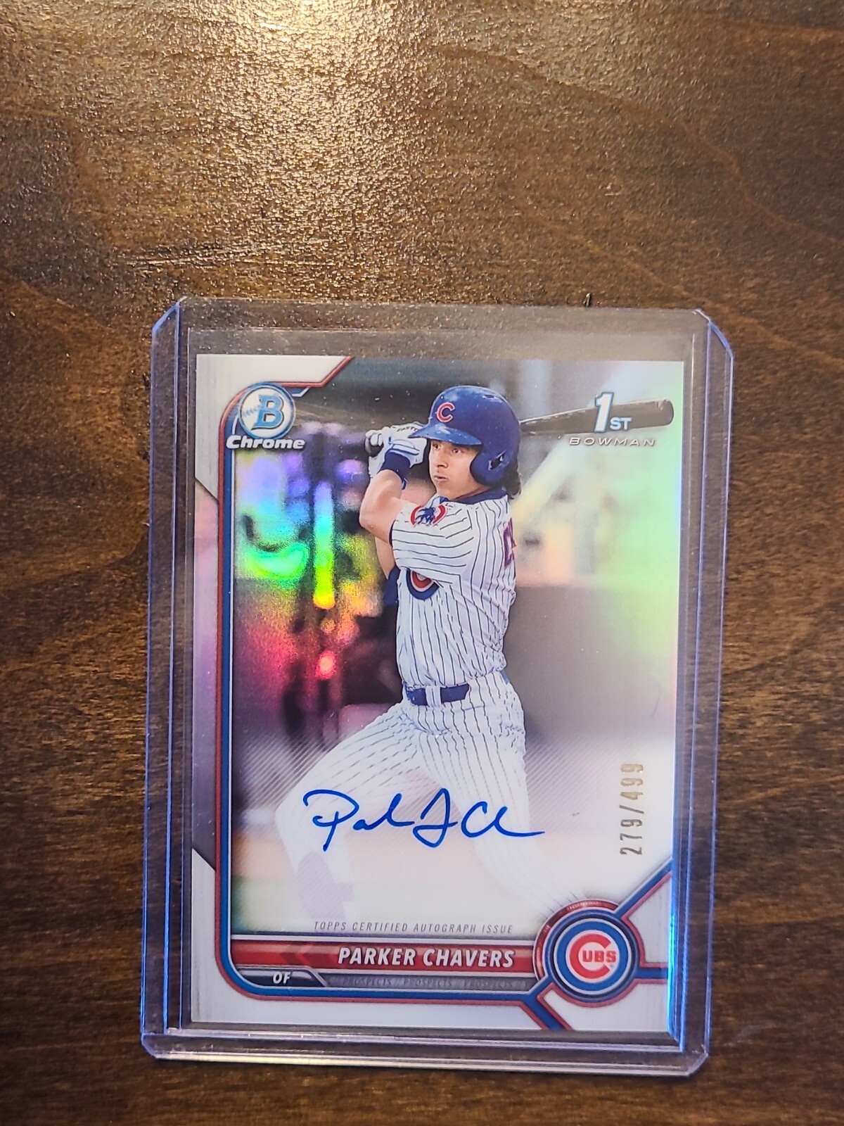 PARKER CHAVERS Autograph 2022 1st Bowman Chrome Refractor AUTO #'d 279/ ...