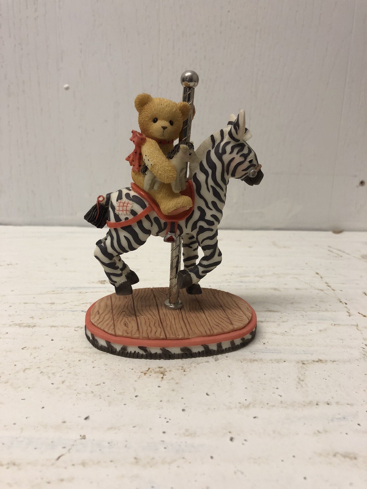 Very RARE Cherished Teddies 506214 Jason Zebra Horse Carousel for sale ...