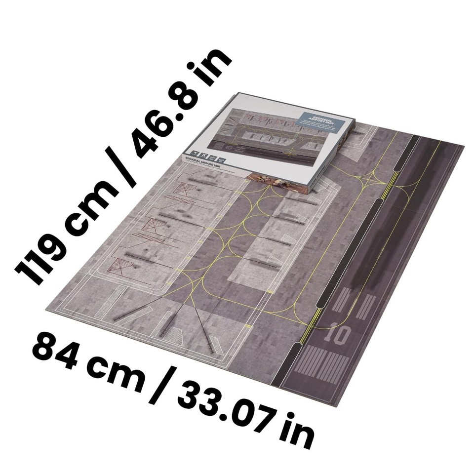 Airport Layout Mat with Runway - for Model Planes in 1/400 & 1/500 ...