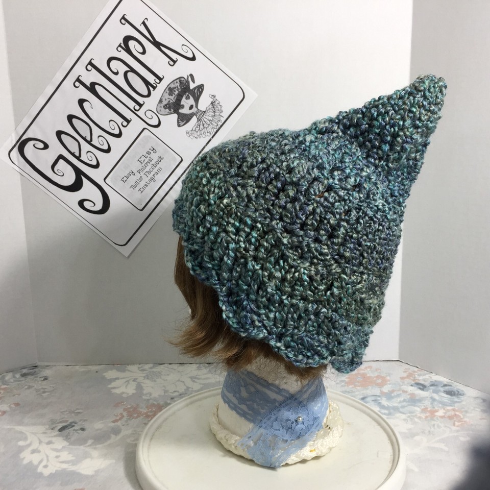 Hedge witch hat, wizard, elf, gnome, goblin, beanie, fairy cap ...