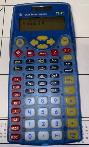 Lot of 10 Texas Instruments TI-15 Scientific Calculator w/ Carrying ...
