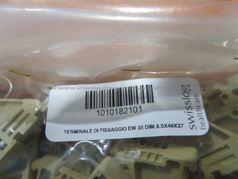 LOT OF 12 NEW WEIDMULLER EW-35, TERMINAL BLOCK END BRACKETS 46X27X8.5MM ...