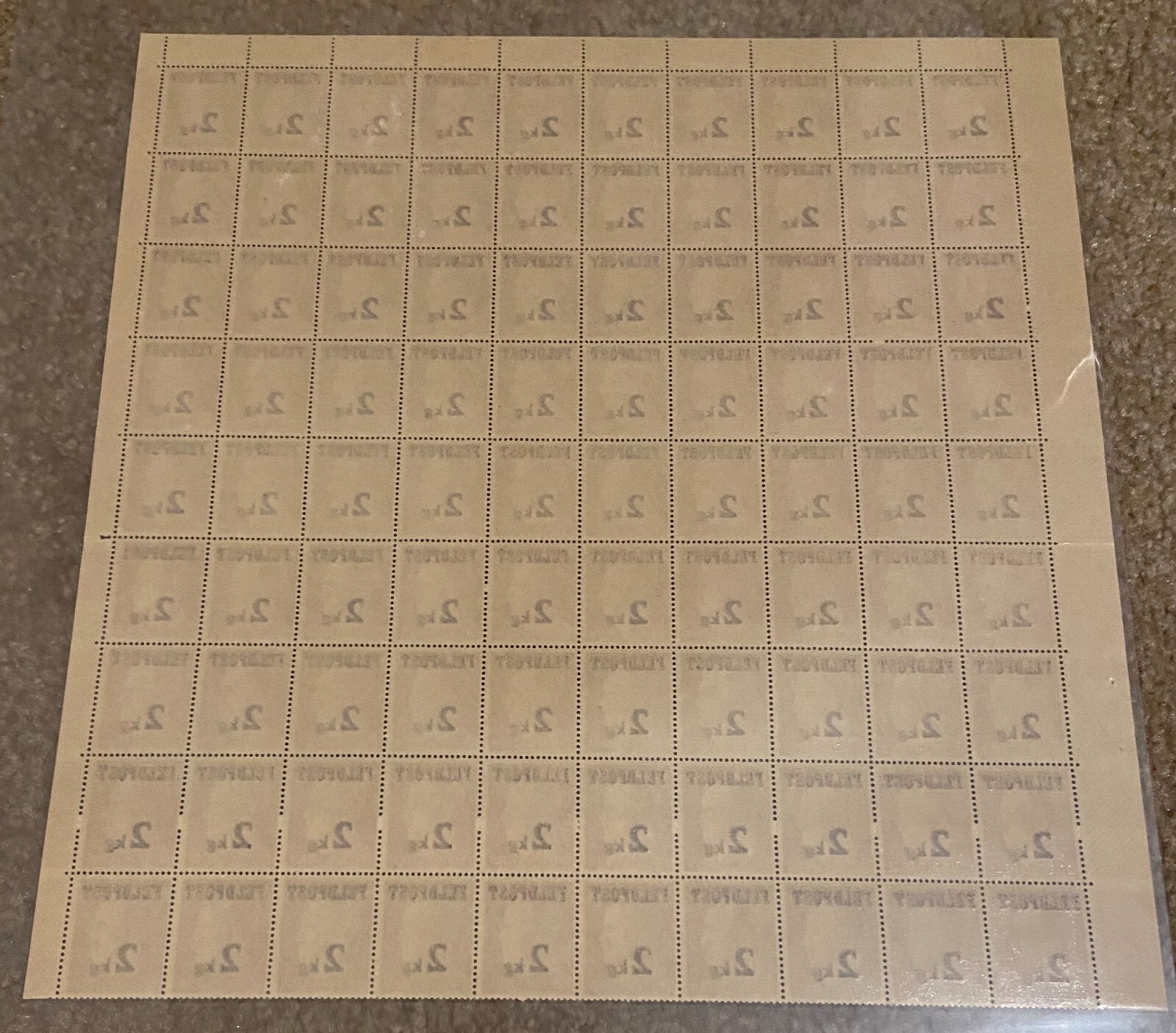 Germany Feldpost Stamp Sheet 1943 WWII Hitler Head Overprint MNH | eBay