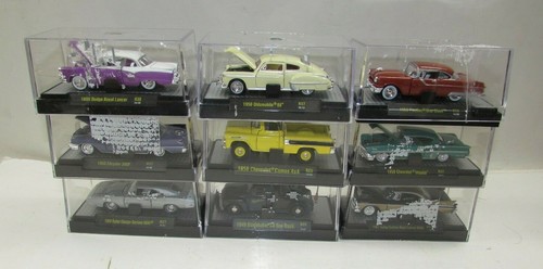9 vintage M2 Machines Diecast Trucks & Cars in Display Cases | eBay