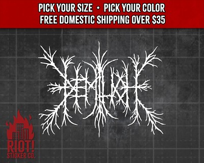 Demilich Decal for Car Band Logo Sticker for Laptop Black Metal Decal ...