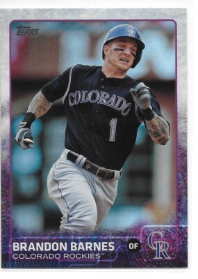 2015 Topps Series 2 Baseball Rainbow Foil Brandon Barnes Rockies | eBay