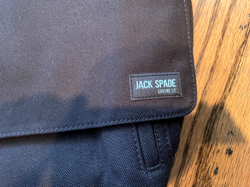 Jack Spade Messenger Bag, Brown Canvas, Orange liner, with laptop ...