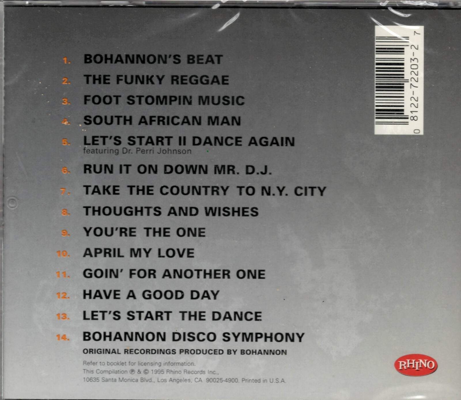 The Very Best of Bohannon by Hamilton Bohannon (CD, Nov-1995, Rhino ...