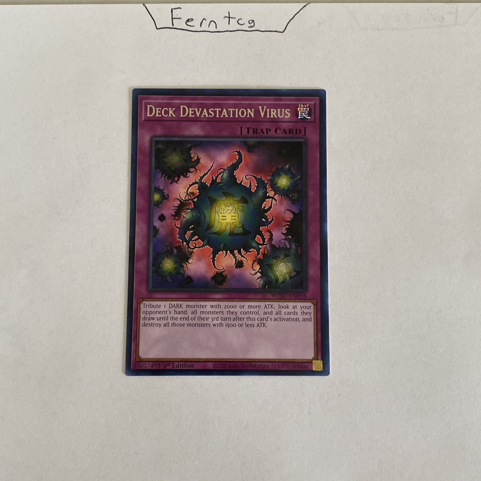 Yugioh Deck Devastation Virus Rare NM Wild Survivors Same Day Shipping! | eBay