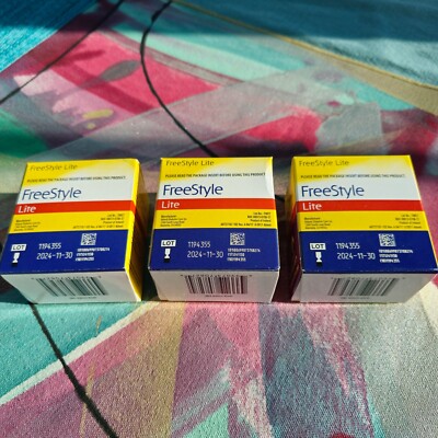 Abbott Freestyle Lite Blood Glucose Test Strips 300 Count, New, Exp. 11 ...