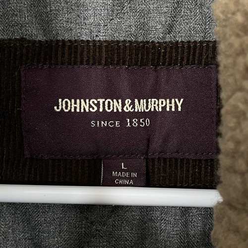 Johnston & Murphy Antiqued Waxed Cotton Jacket Mens Medium Brown Full ...