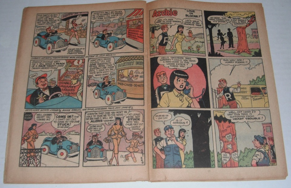 Archie # 67...rough...Poor--missing centerfold....1954 comic...good ...