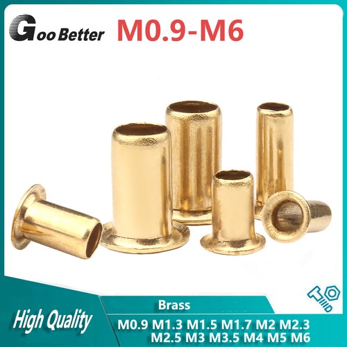 0.9mm-6mm Brass Hollow Rivets Tubular Rivets Eyelets Nuts Brake Lining ...
