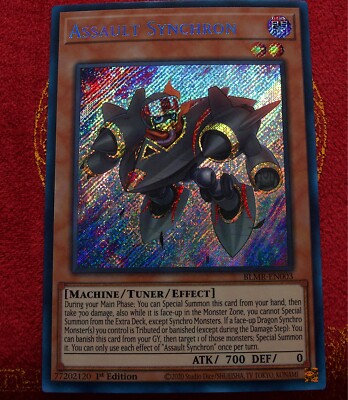 YuGiOh x1 Assault Synchron BLMR-EN003 Secret Rare Near Mint 1st Edition ...