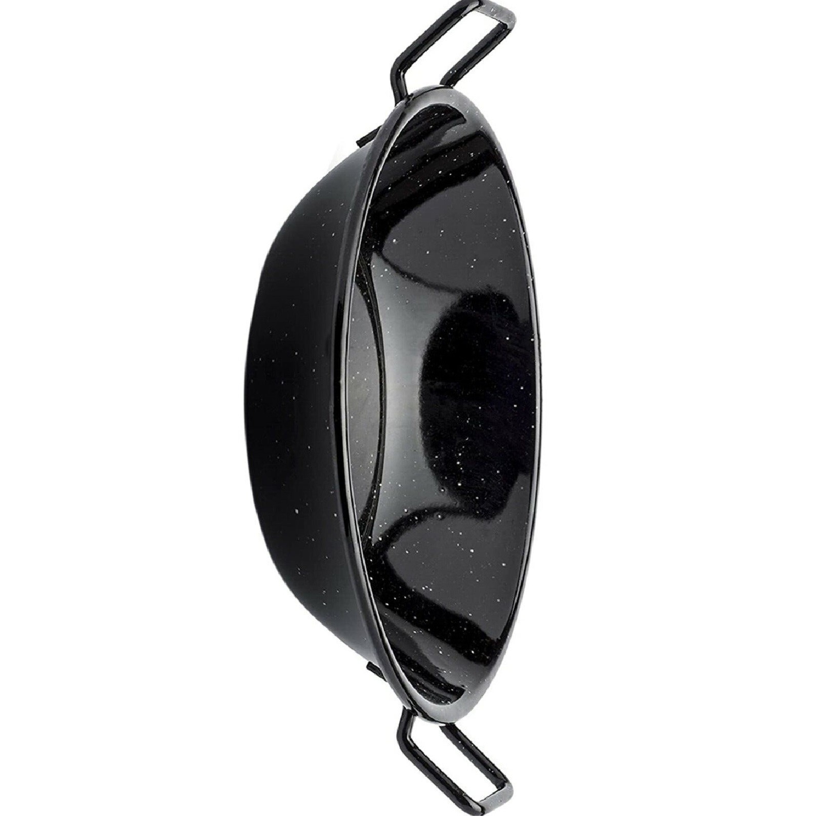 38cm Enamel Karai Wok Frying Kadhai Kadai Karahi Heavy Duty Dish Pan ...