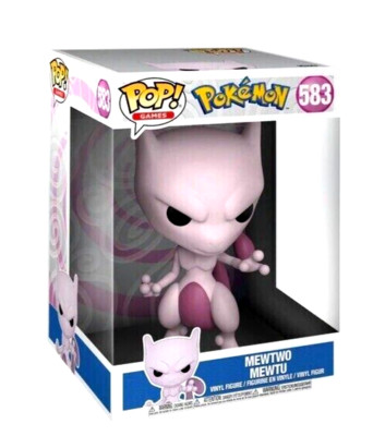 Funko POP! Jumbo Pokemon 583 | Mewtwo | 10" Exclusive Mew Two Vinyl ...
