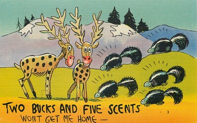 Comic Postcard Vintage Two Bucks and Five Scents Won't Get Me Home ...