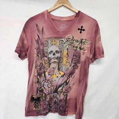 Remetee Trademark Tee Men's Shrit Size M Skull Rose Gold Print | eBay