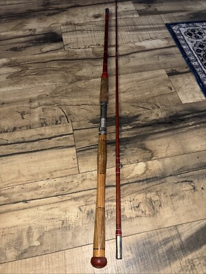 Vintage RODDY Built Custom Rod 8’ 2PC Fishing Rod #156-2R Wood Handle ...