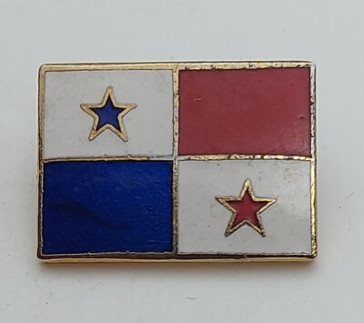 PANAMA PANAMA - flag bandiera drapeau, patriotic vintage pin, badge ...