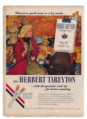 Herbert Tareyton Print Ad Cigarette Advertising Vintage 1950s Tobacco ...