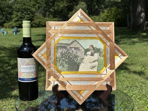American Gothic Star Shaped Silk Thread Frame Primitive String Folk Art ...