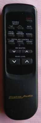 Boston Audio Karaoke Mixer Remote Control -Fully Tested & Working- FREE ...