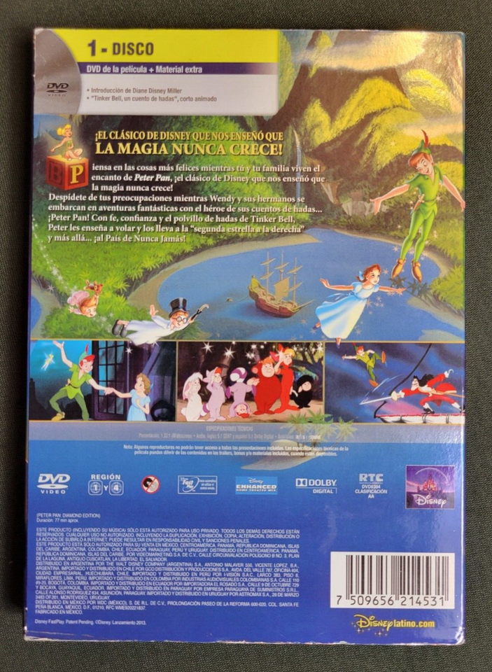 Peter Pan (Spanish) DVD | eBay