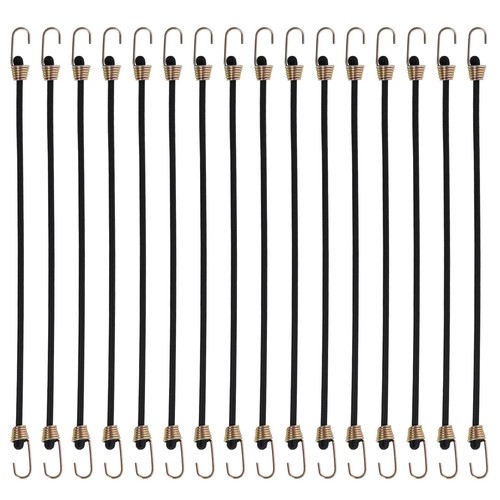 16 Pcs Mini Bungee Cords 10 Inch Elastic Bungee Straps with 1.2 Inch ...