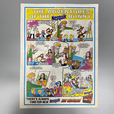 NESQUIK BUNNY HOT CHOCOLATE COMIC STRIP 1997 VINTAGE RETRO ADVERT | eBay UK