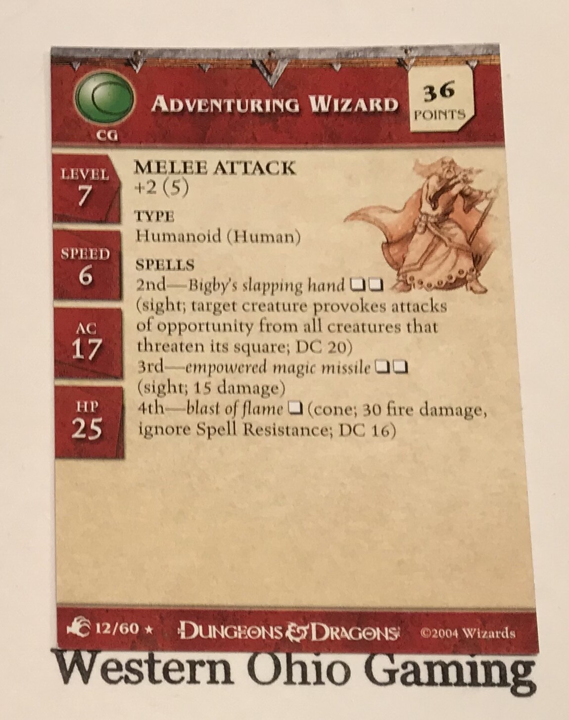 D&D Miniatures Adventuring Wizard #12 STAT CARD ONLY USED Aberrations ...