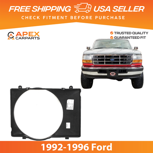 1992-1996 Ford F150 F250 F350 Bronco Fan Shroud | TRQ | Aftermarket Branded | 13410188 | Plastic ...