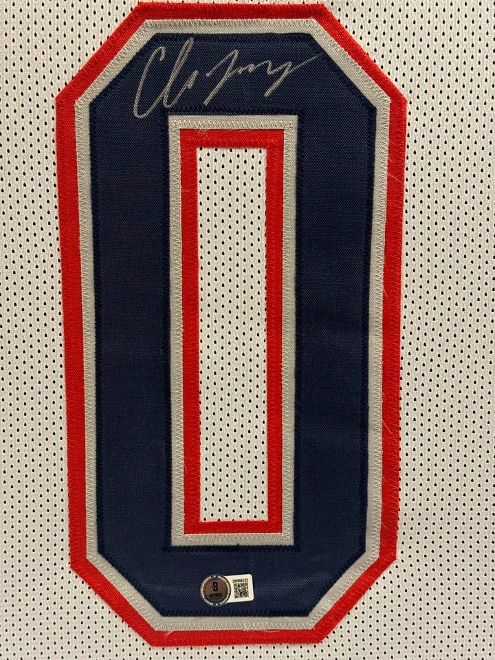 Christian Gonzalez Signed Jersey Framed W/ Beckett BAS COA New England ...
