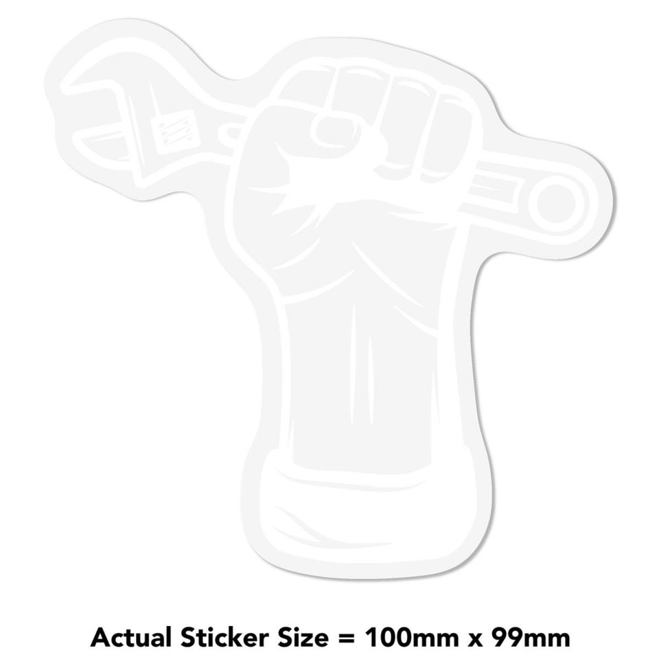 'Hand Holding Wrench' Static Window Clings / Stickers (WC059312) | eBay UK