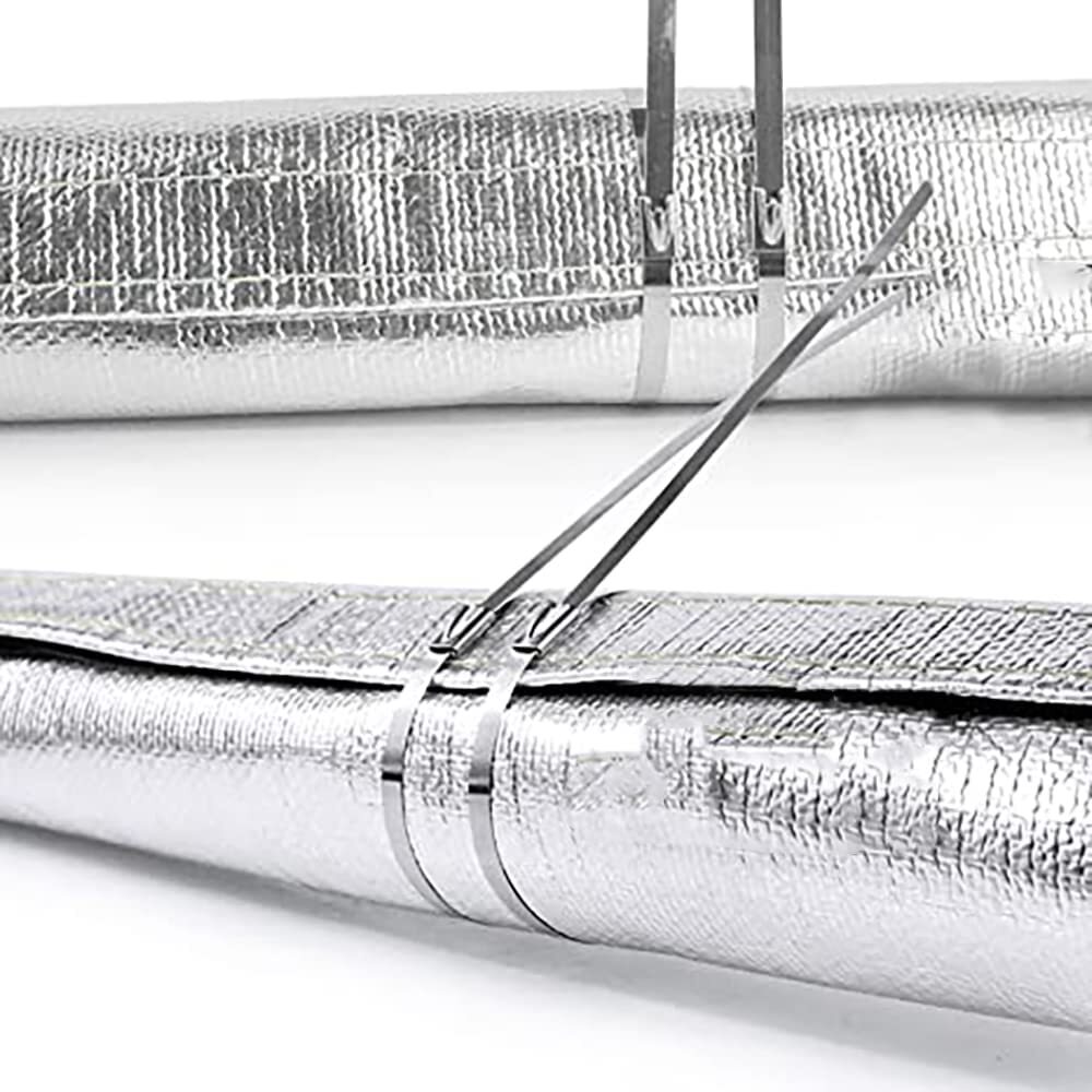 Aluminized Heat Sheath Heat Wrap Wire Shield Sleeve --3/4"-1"ID x 10ft ...