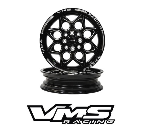 15X3.5 VMS RACING ROCKET REAR DRAG RIMS WHEELS SKINNIES FOR INTEGRA ...