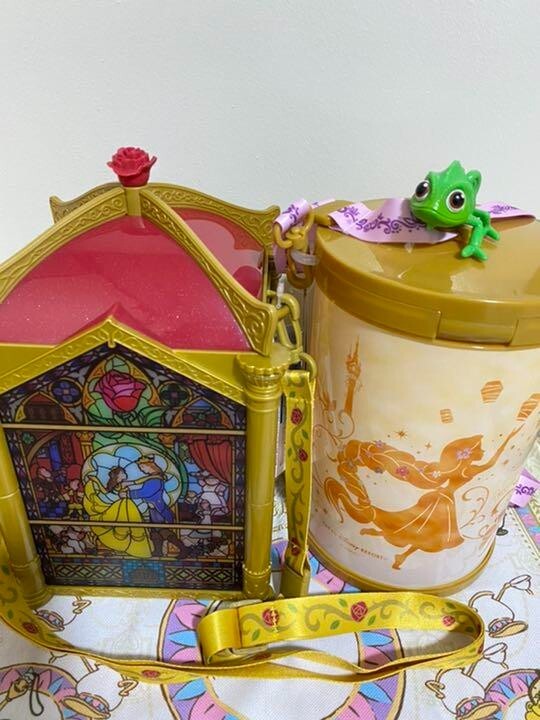 Beauty and the Beast Rapunzel Popcorn Bucket 2-piece set Tokyo Disney ...