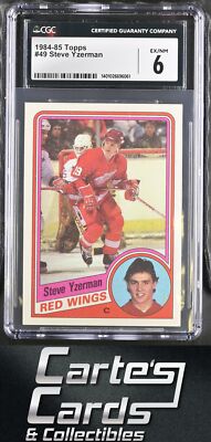 Steve Yzerman 1984-85 Topps #49 Detroit Red Wings Rookie CGC 6 | eBay
