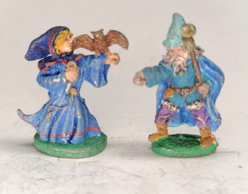 Advanced Dungeons and Dragons Vintage 2 blue Wizards with a Familiar ...