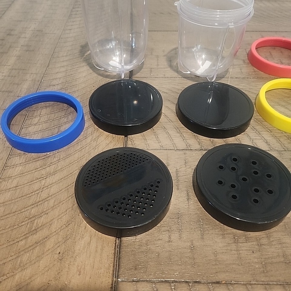 Original Magic Bullet Blender Replacement Parts 2 Cups, Shaker Lids ...