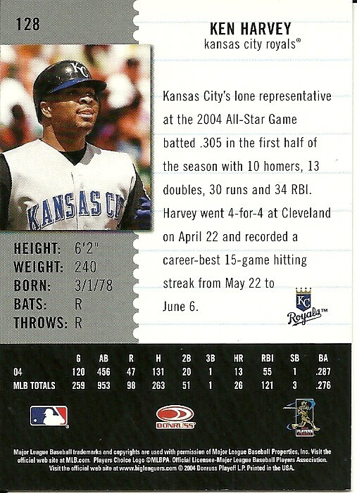 2005 Leaf Century Ken Harvey 128 Royals | eBay
