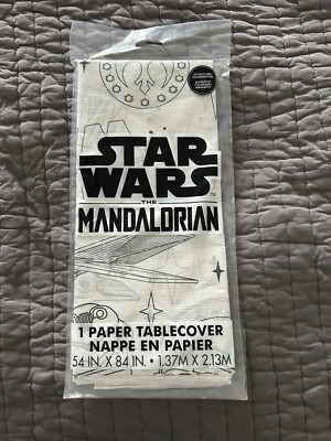 Mandalorian Star Wars Party Supplies Table Cover Tablecloth Coloring ...