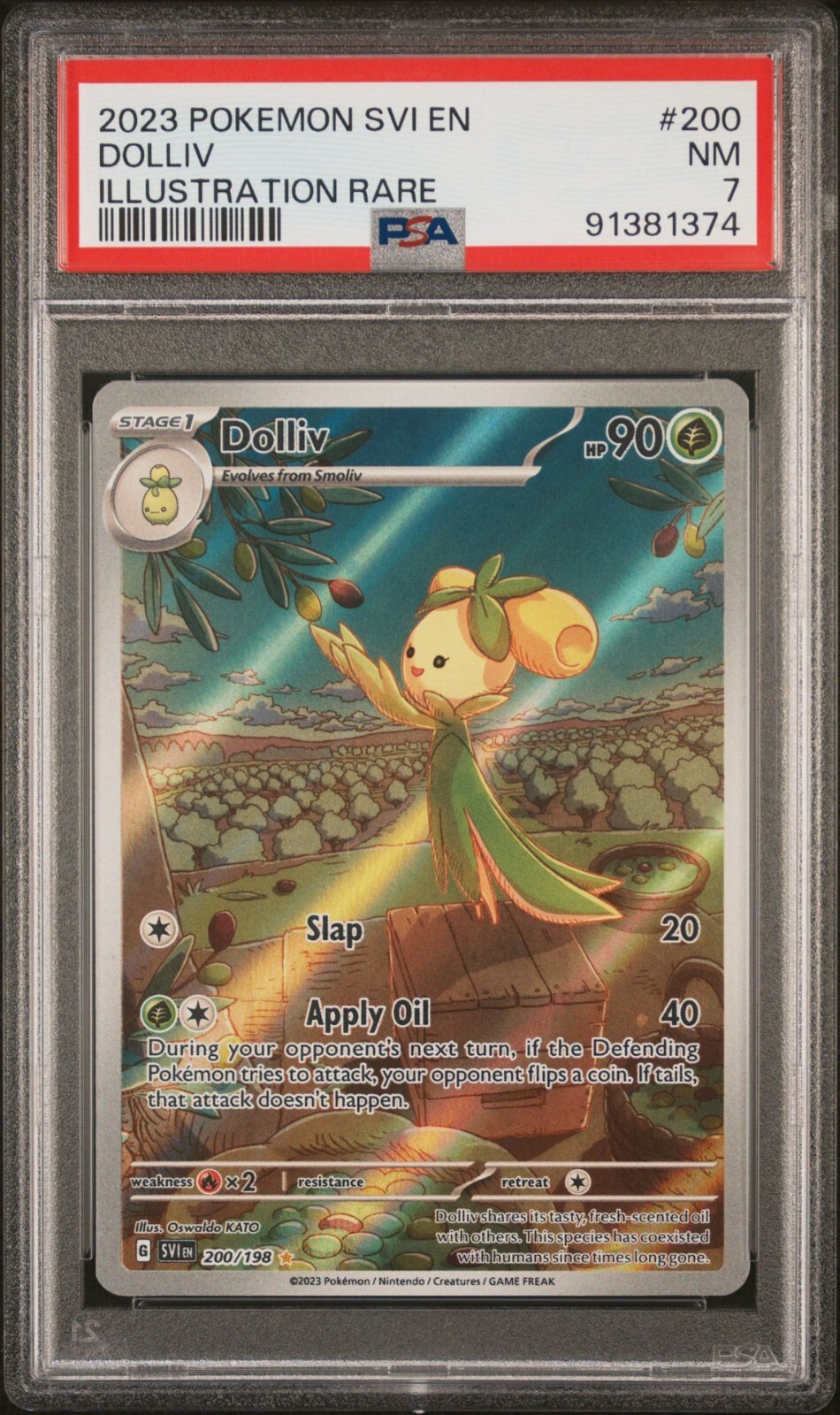 2023 Pokémon SVI EN Dolliv Illustration Rare Card #200 PSA NM 7 | eBay