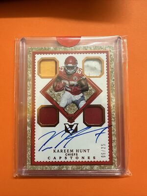 2017 Panini Vertex Rookie Capstones Granite /25 Kareem Hunt #117 Rookie ...