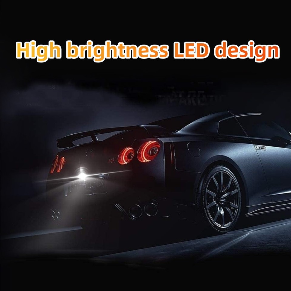 2M Long Cable Round Universal LED Reverse Light Assembly Clear Len 3 ...