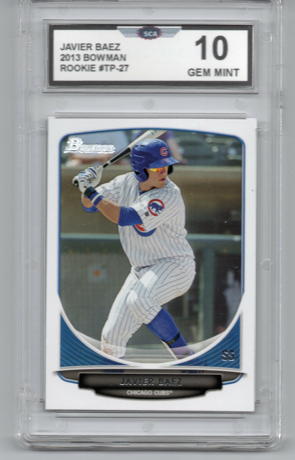 2013 BOWMAN JAVIER BAEZ ROOKIE BASEBALL CARD DETROIT TIGERS SHORTSTOP ...